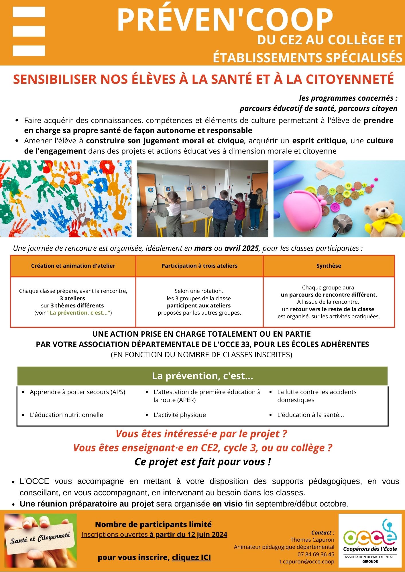 Office central de la Coopération à l'Ecole - AD OCCE 33 Préven'coop